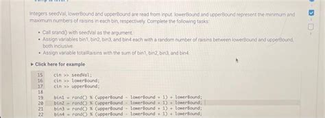 solved integers seedval lowerbound and upperbound are read