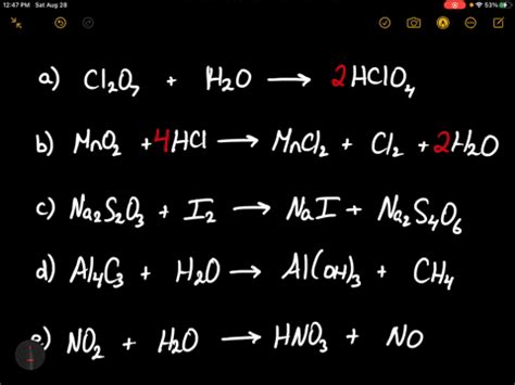Solved Balance The Following Equations A Sn Naoh Na Sno H B Al
