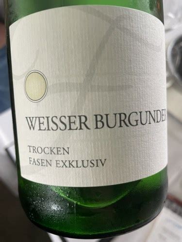 Weinhaus Fasen Weisser Burgunder Trocken Vivino US