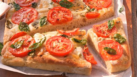 Italienisches Tomaten Mozzarella Focaccia Backmomente De