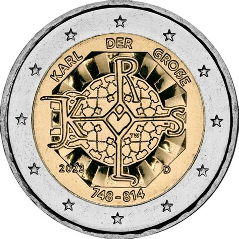 2 Euro Gedenkmünze Deutschland 2023 bfr Karl der Große