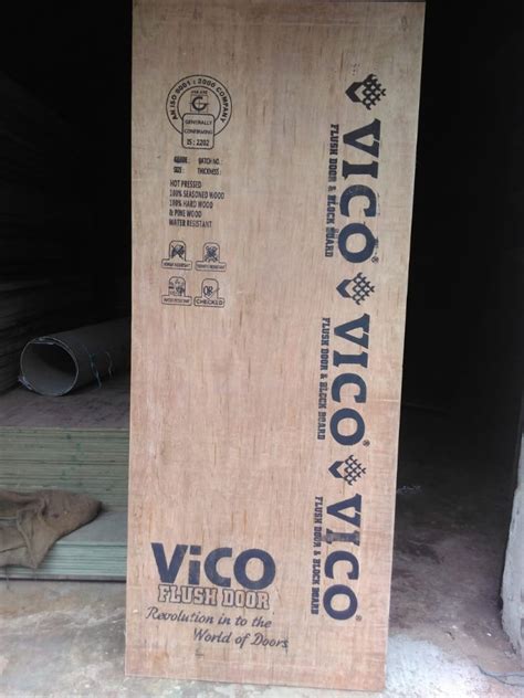 Brown Wood Vico Flush Door Wooden Size Dimension 8ft X 4ft At Rs 95