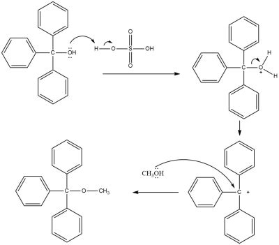 Provide The Complete Mechanism For The Formation Of Trityl Methyl Ether