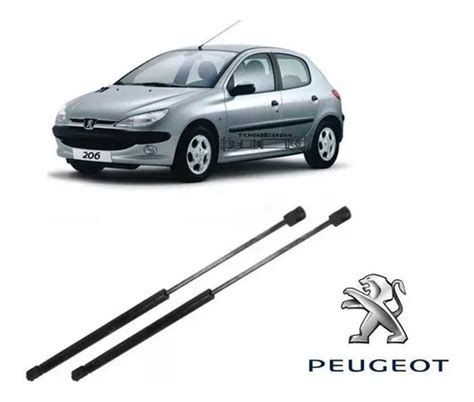 Kit X2 Amortiguadores Porton Baul Trasero Peugeot 206 5 Ptas