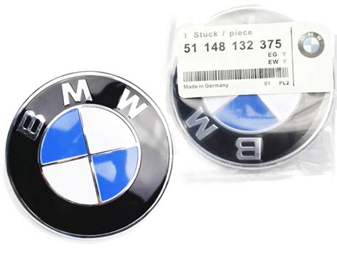 EMBLEMAT ZNACZEK LOGO BMW na MASKĘ 82MM 8132375 13372675166