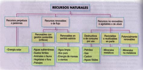 Cuadros Comparativos y sinópticos sobre recursos naturales y su