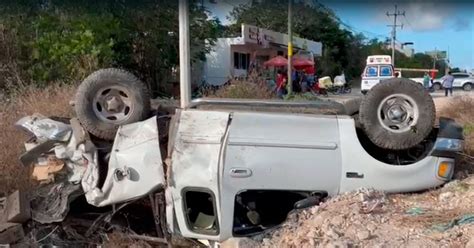 Choque Entre Camioneta Y Cami N Deja Tres Lesionados En Tulum