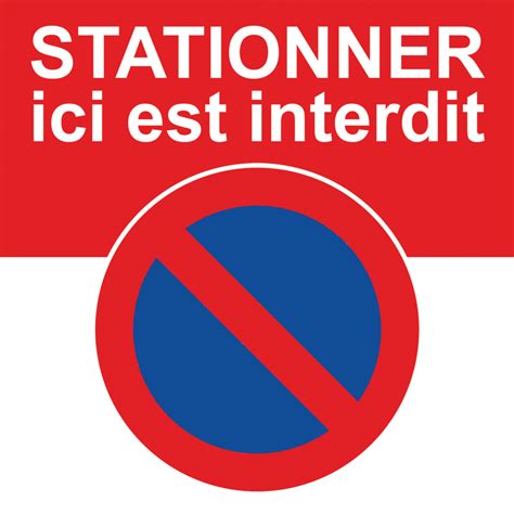 Autocollants Interdit De Stationner Autocollant Ind Collable
