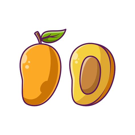Premium Vector Mango Fruit Cartoon Vector Illustration Design Fruits