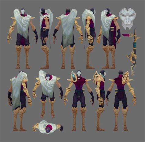 Modelo Jhin runeterra Эскизы персонажей Иллюстрации Лига легенд