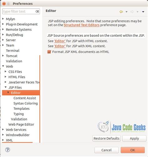 How To Align Jsp Code In Eclipse Project Lipstutorial Org