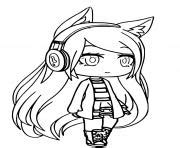 Coloriage Ange Adorable Gacha Life JeColorie