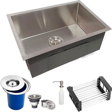 Cuba Inox 304 Quadrada Gourmet Plana Cozinha 70x40 Lixeira E