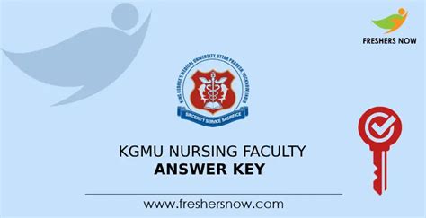 Kgmu Nursing Faculty Answer Key Pdf Exam Key