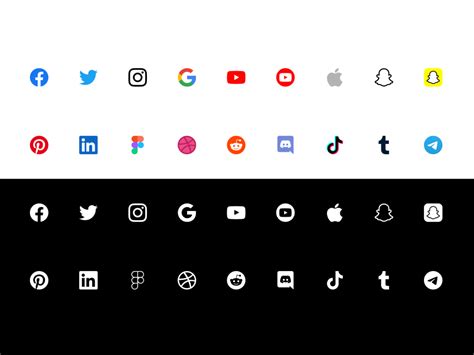 Social Icon Pack Free Figma Resource Figma Elements