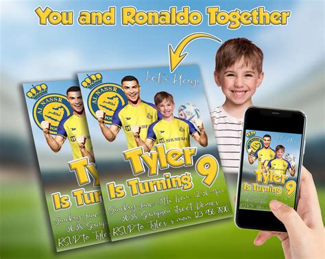 RONALDO Birthday Invitation CR7 Birthday Invitation Cristiano Ronaldo