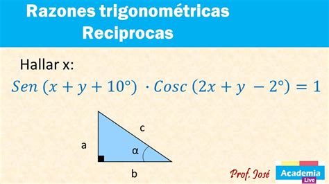 Razones Trigonom Tricas Reciprocas Ejercicios Youtube