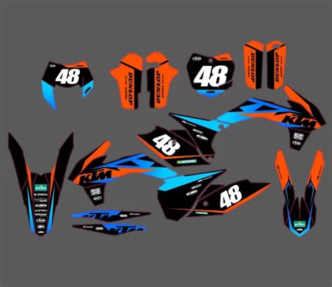 Kit déco KTM EXC EXC F 2014 2016 Bi color 2 Kitdeco moto fr