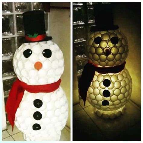Boneco de neve de copo descartável aprenda o passo a passo
