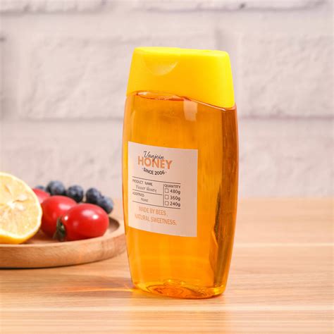 230ml Clear Plastic Honey Bottles Refillable Food Grade Honey Container
