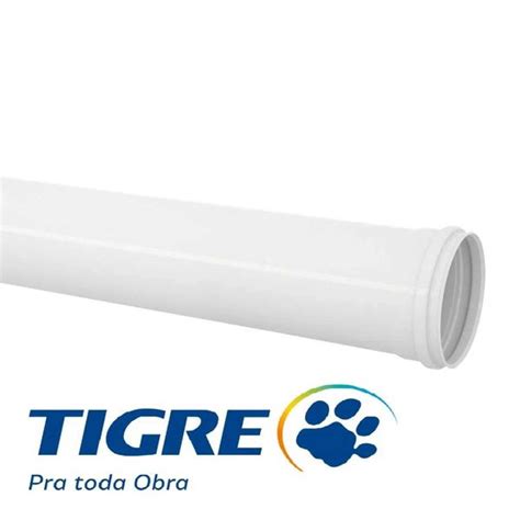 Tubo Pvc Para Esgoto Branco 100mm 1 Metros 11 03 130 0 Tigre