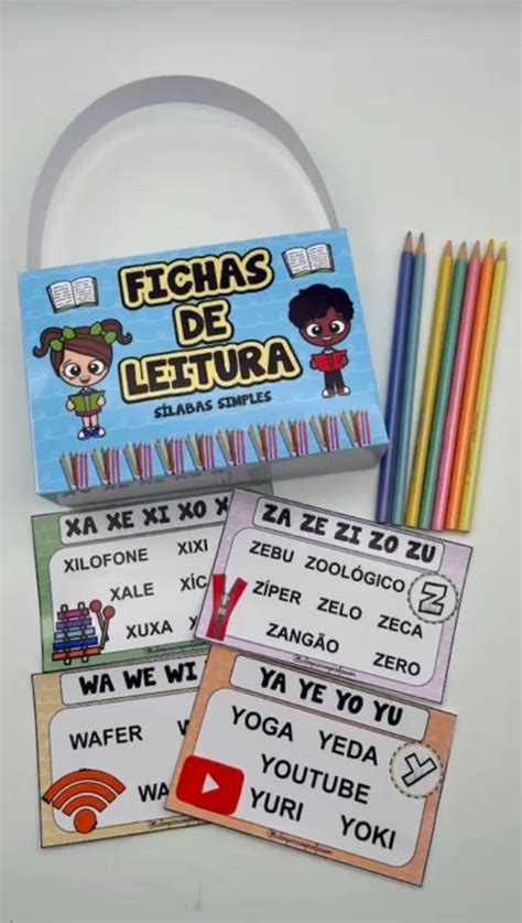 Ficha de Leitura Sílabas Simples Loja Tudo Para o Professor