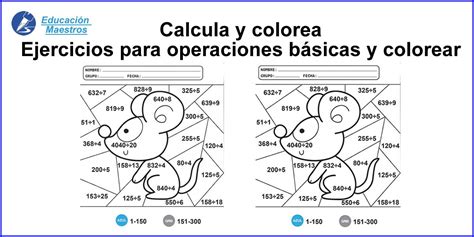 Calcula Y Colorea Imprimir Dibujos Con Operaciones B Sicas