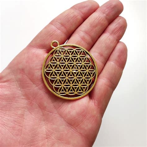 Flor Da Vida Dourada 3un Mandala Geometria Sagrada Suprimentos