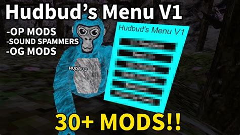 Hudbud S Menu V1 Gorilla Tag Mod Menu Showcase OP MODS YouTube