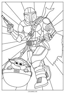 Dibujos de Mandalorian Para Colorear Páginas Para Imprimir Gratis