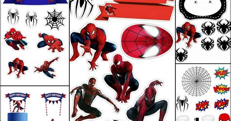 Spiderman con Arañas oppers para Tartas Tortas Pasteles Bizcochos o