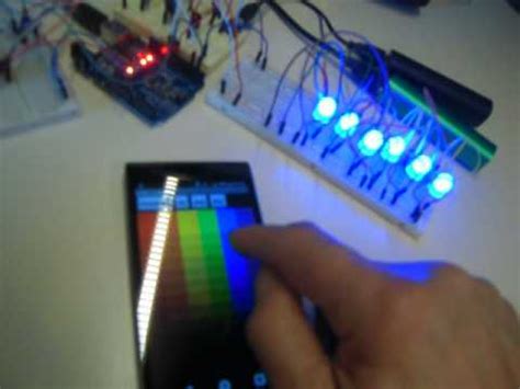 Controlling Multiple Rgb Leds With Smartphone Via Bluetooth Youtube