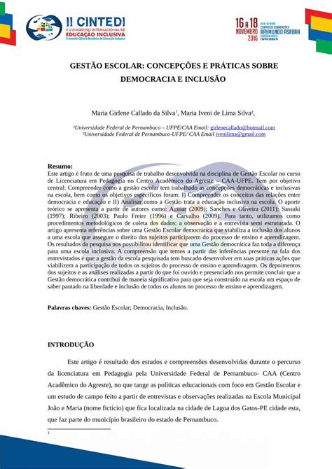 PDF GESTÃO ESCOLAR CONCEPÇÕES E PRÁTICAS SOBRE como a gestão