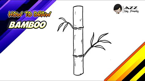 How To Draw Bamboo Step By Step YouTube