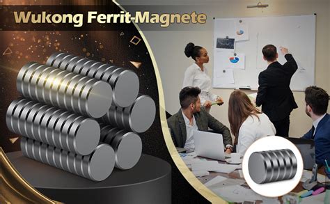Wukong 60 Stück Magnete für Magnettafel 18 x 5mm Ferrit Magnete Kleine