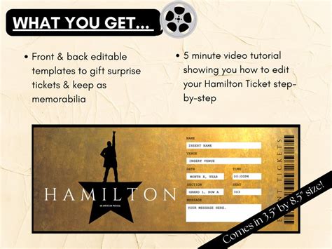 Printable Hamilton Tickets Template Surprise Hamilton Tickets Fake
