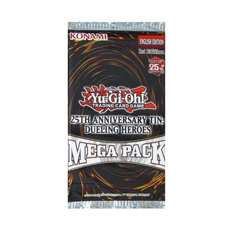 Yu Gi Oh TCG 25th Anniversary Megatin 2023 Tin Dueling Heroes Booster