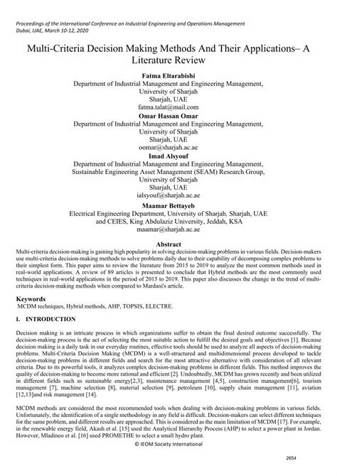 pdf multi criteria decision making methods and their dokumen tips