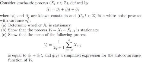 solved consider stochastic process x t e z defined by