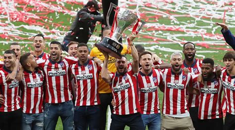 In Empty Stadium Atletico Madrid Celebrates Spanish League Title