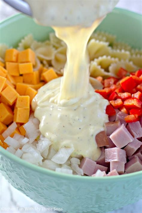 Creamy Bow Tie Pasta Salad Recipe Kitchen Fun With My 3 Sons