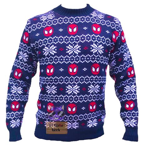 Suéter Navideño Ugly Sweater Spider Man Tejido Navidad X Mas El Hombre