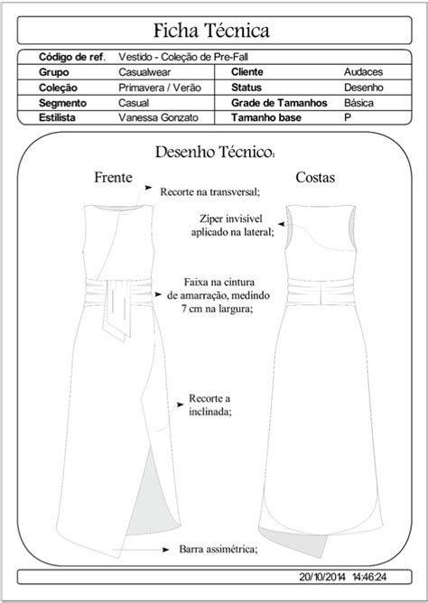 Desenho técnico de moda funções e características Audaces