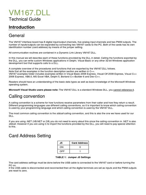 vm167 dll manual pdf parameter computer programming integer computer science