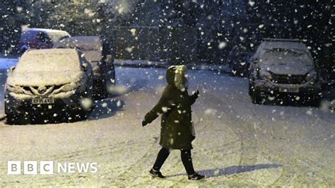 Met Office Issues Ice Warning As Snow Hits Uk Bbc News