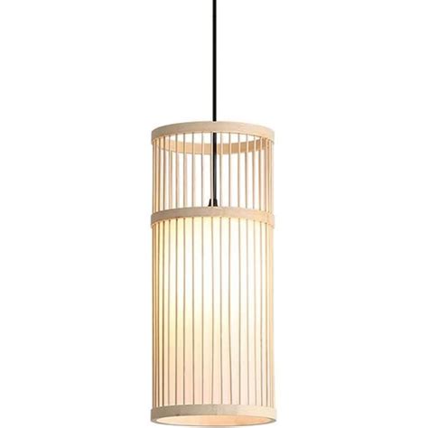 Lustre En Bambou Pendentif En Rotin Tissé À La Main Luminaires De Salle