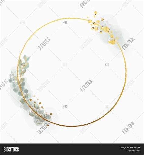 Round Golden Frame Image Photo Free Trial Bigstock