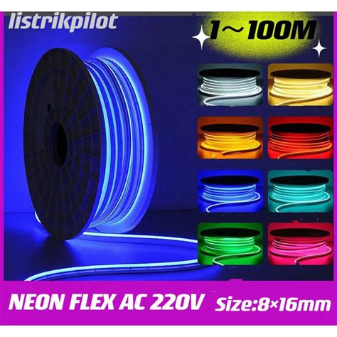 Jual Lampu Led Neon Flex Selang V Meteran Flexible Sign Strip