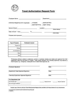Fillable Online Macomb Mi Travel Authorization Request Form Macomb