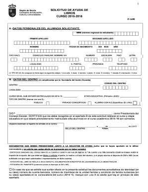 Fillable Online Iessierracarrascoy Regin De Murcia SOLICITUD DE AYUDA